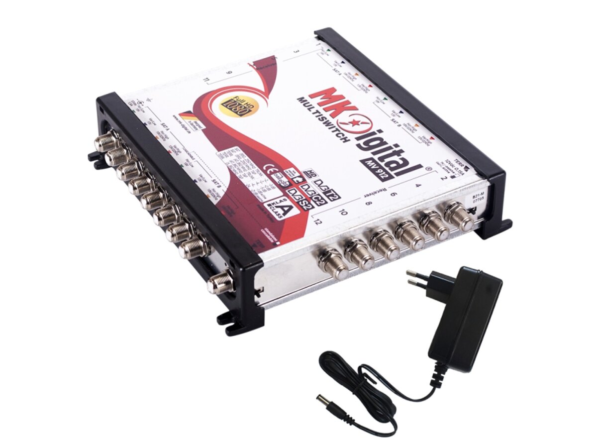MK Digital MV 912 Multischalter, Multiswitch SAT Verteiler 9 auf 12 ...